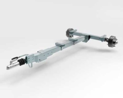 CHASSIS BASIC SINGLE AXLE BRAKED WITH STRAIGHT DRAWBAR - OMC Axles ...